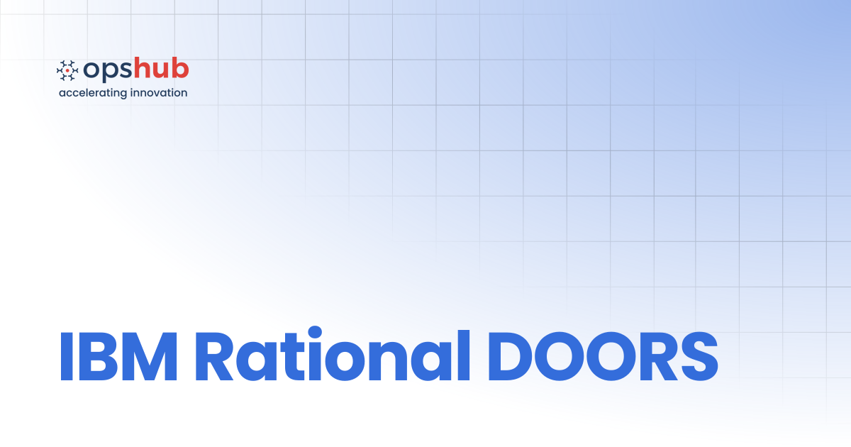 IBM Rational DOORS | V7.205 | OpsHub Integration Manager